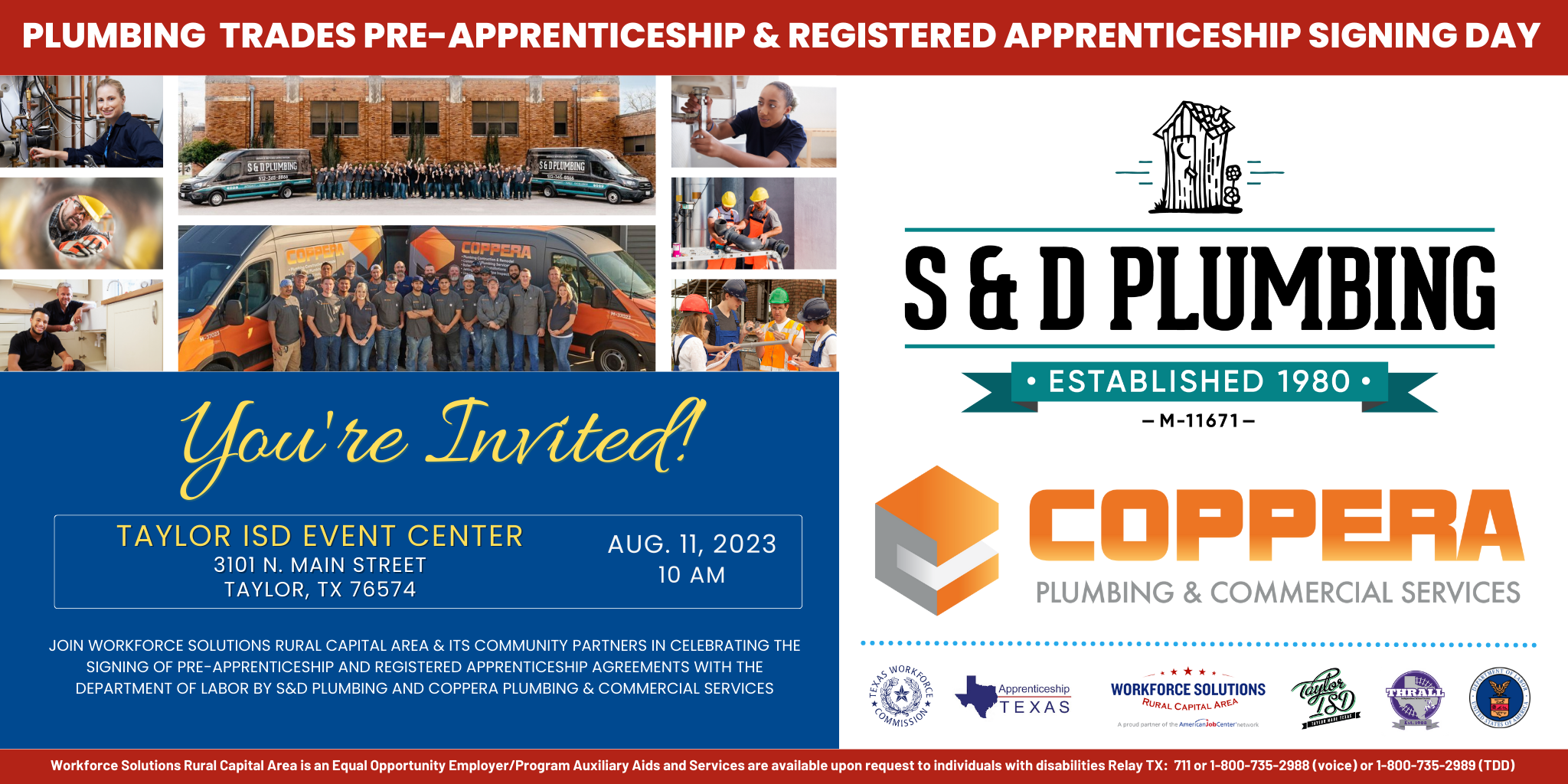 Plumbing Pre-Apprenticeship & Registered Apprenticeship Signing Day