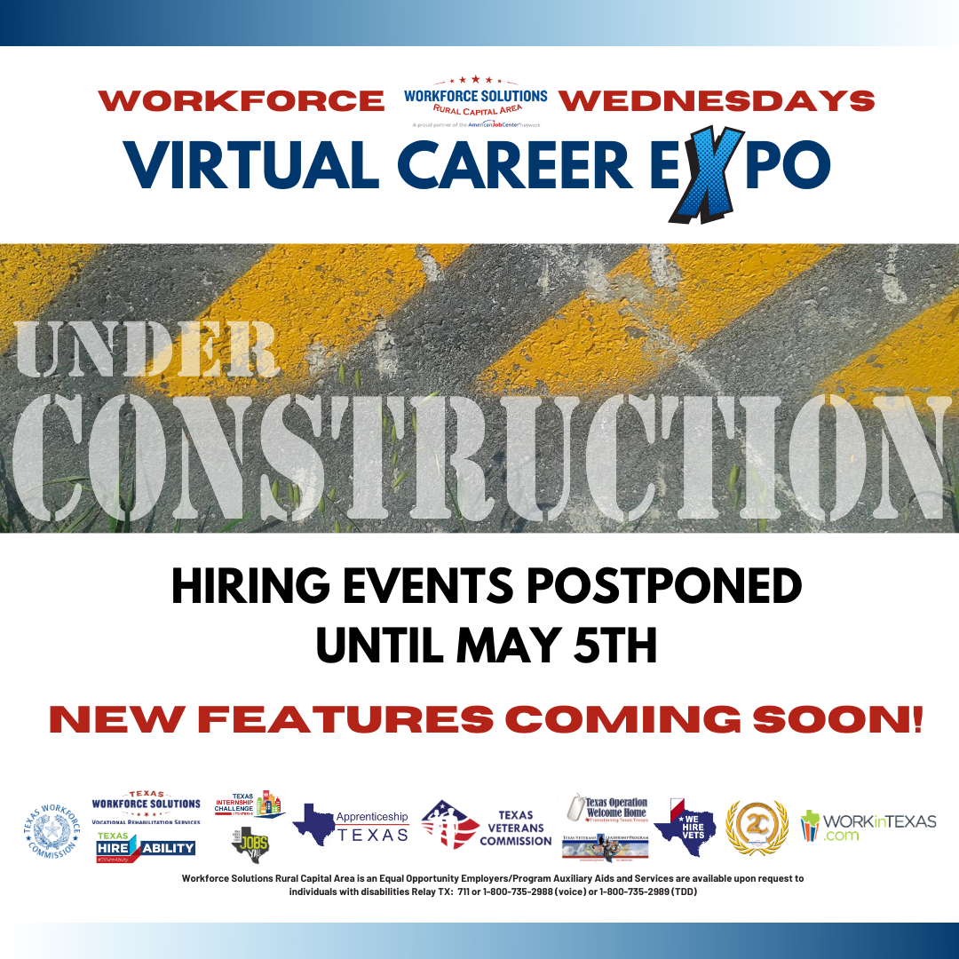 Workforce Wednesdays Virtual Career Expo Events Postponed; New Features ...